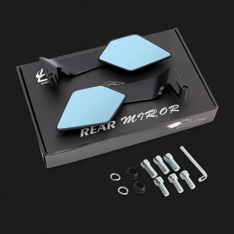 【12H Ship】Wind Wing Rotating Side Mirror V5 Alloy Stem 14*8Cm Wide View ...