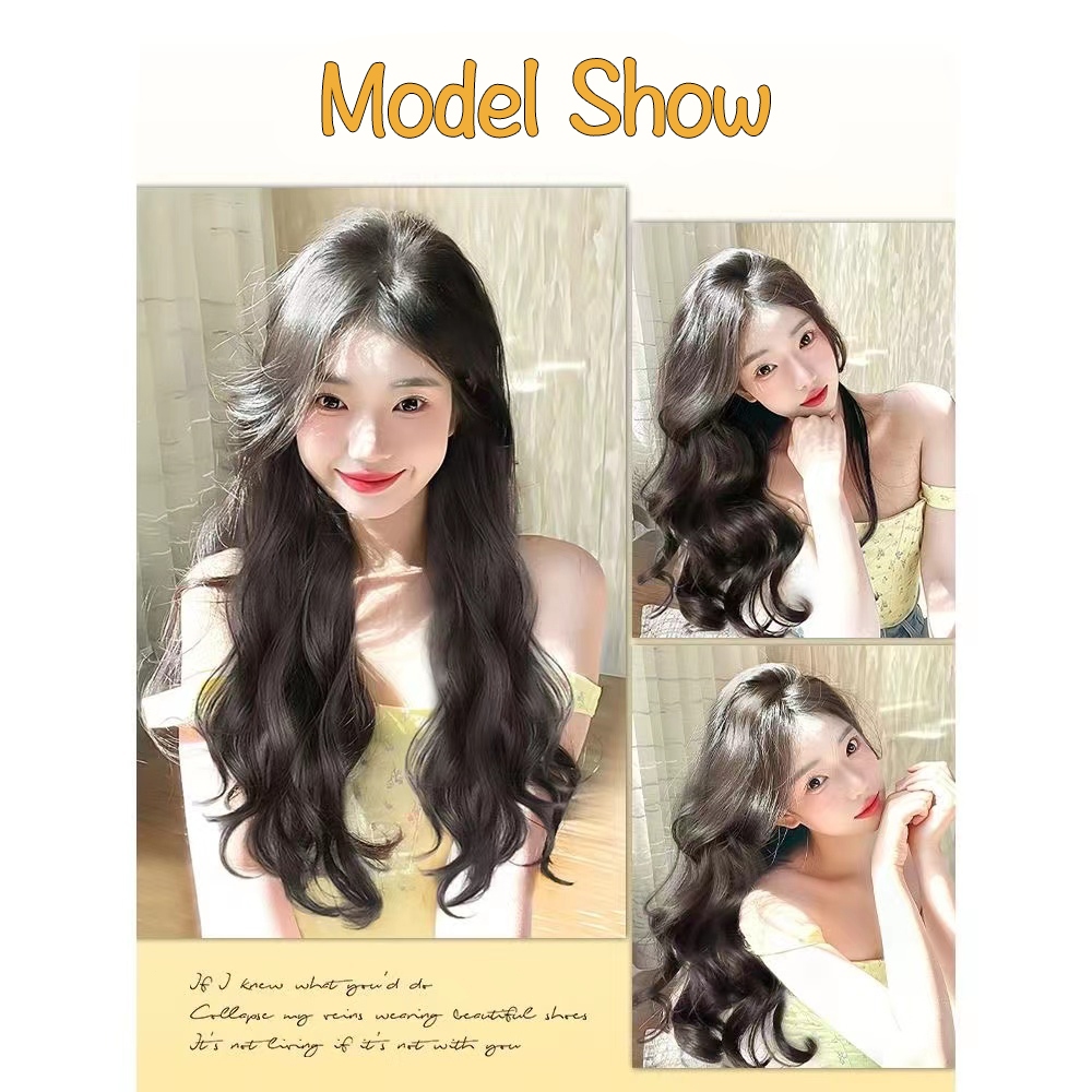 70-50CM Hair Extension Wig Long Curly Wig Fashion Straight Hair ...