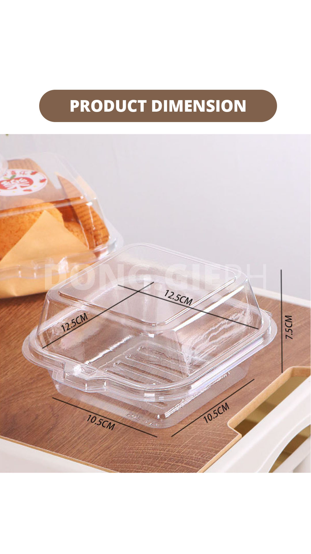 [10 PCS] 450 ML Clear Plastic Bento Cake Box Container | Shopee Philippines