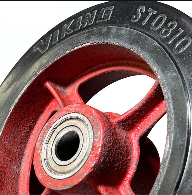 2pcs Heavy Duty Push Cart Steel Body Rubber Wheel 6 Inch / 8 Inch / 10 ...
