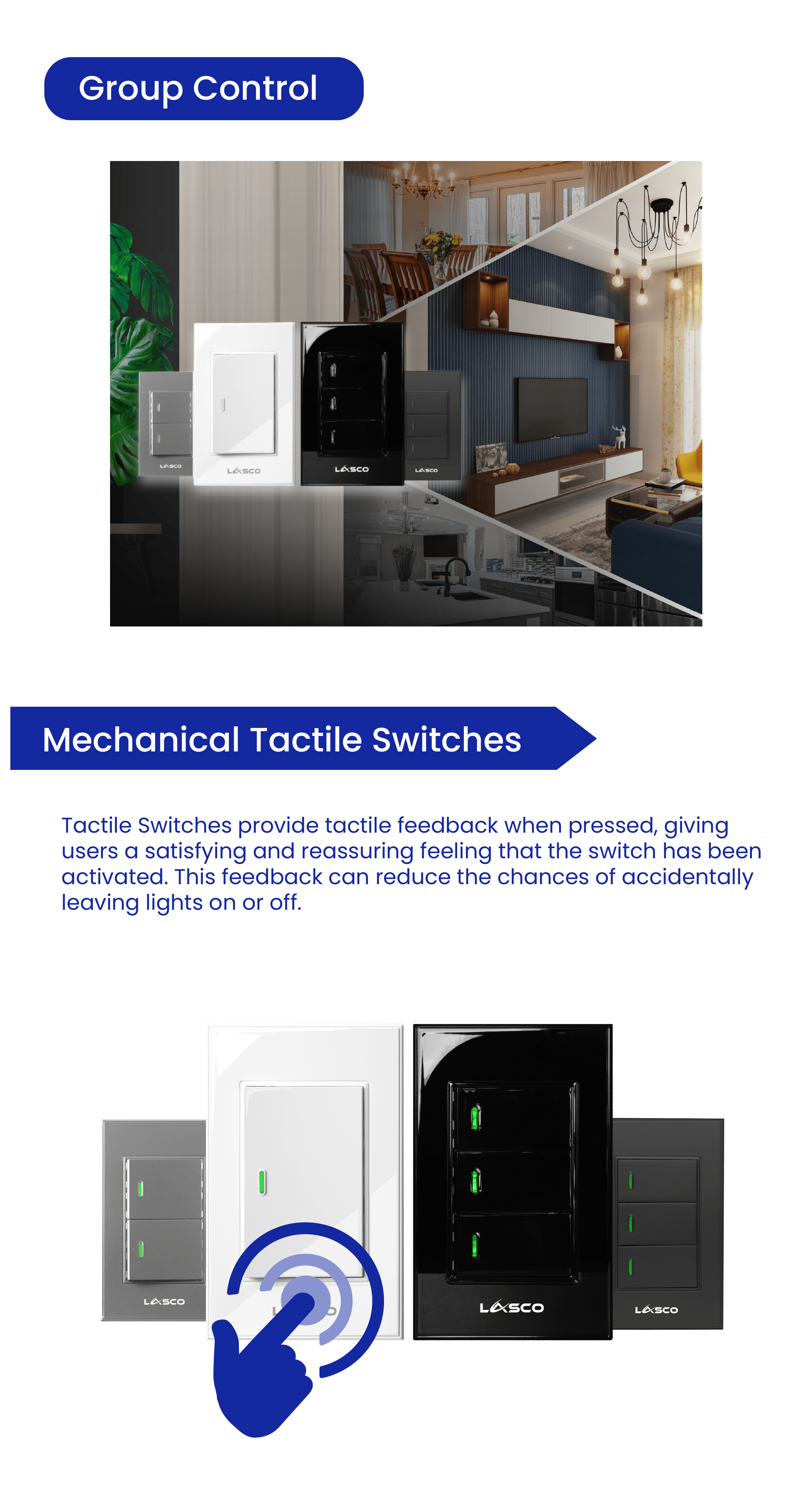 Lasco 3 Gang Wi-Fi Mechanical Wall Switch (White, Black, or Gray ...