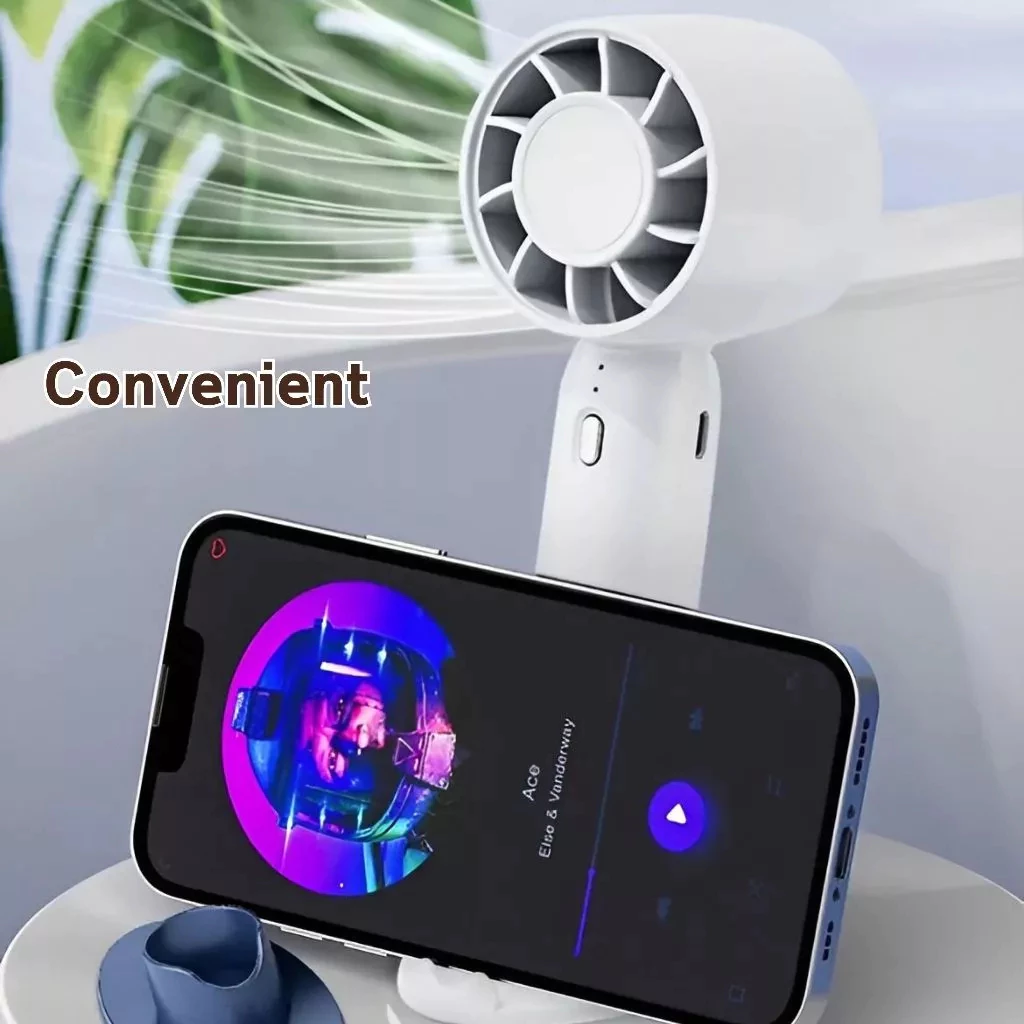 Turbine Handheld Small Fan Usb Mini Desktop Portable Silent Stand ...