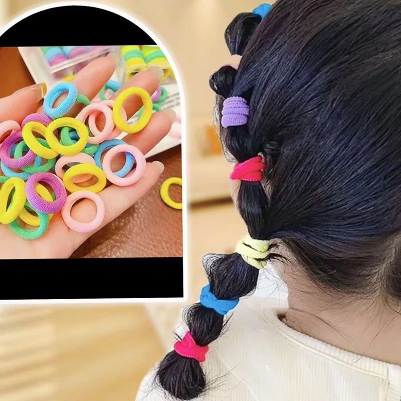500/100pcs Children Rubber Band Baby Hair Tie for Kids Girl Hair ...