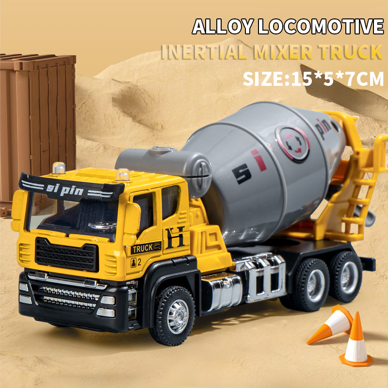 Inertial Engineering Vehicle Mixer Truck Children's Toy Crane Dumptruck ...