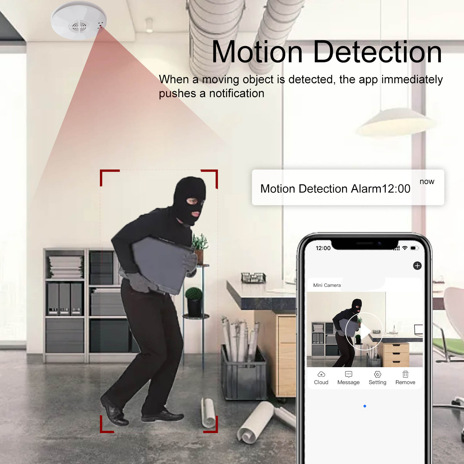 1080P HD CCTV Spy Hidden Camera WiFi Motion Detection Remote Access ...