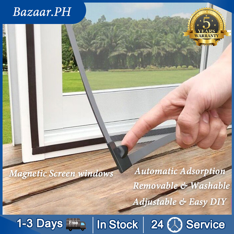 Window Screen with Frame Insect Magnetic Fiberglass Window Screen Mesh ...
