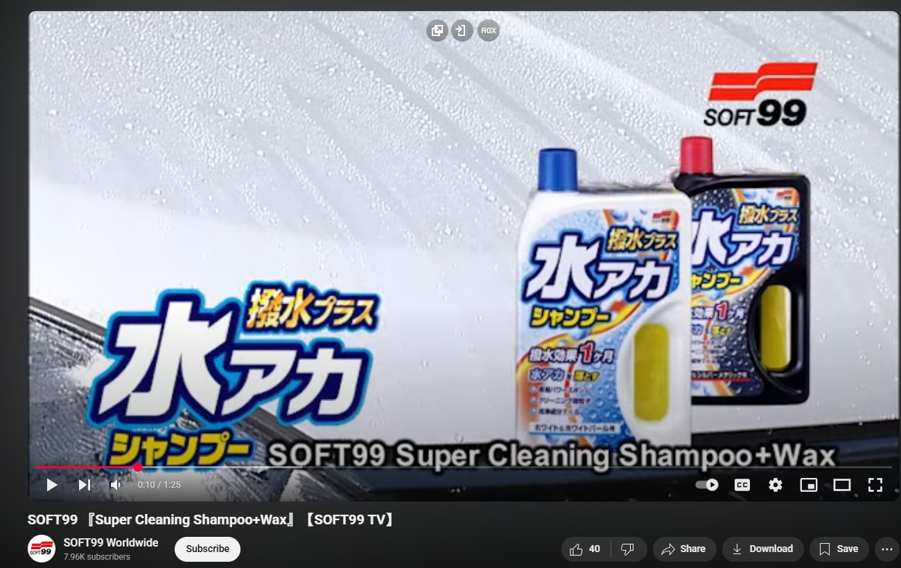 SOFT99 Super Cleaning Shampoo Plus Wax 750ml 04271 (Dark & Silver ...