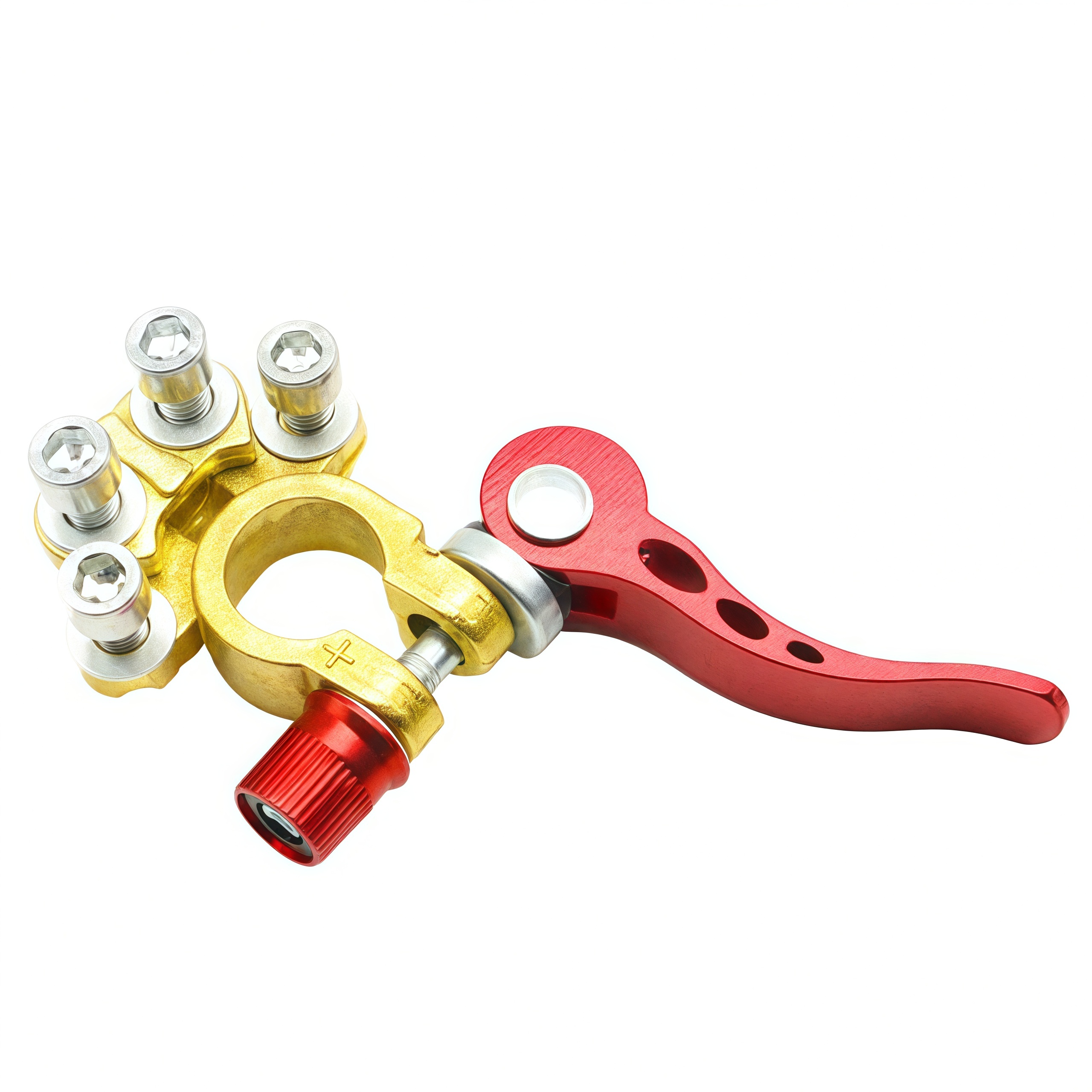 1 Pair Car Battery Brass Terminal Porous Quick Release/Adjust ...