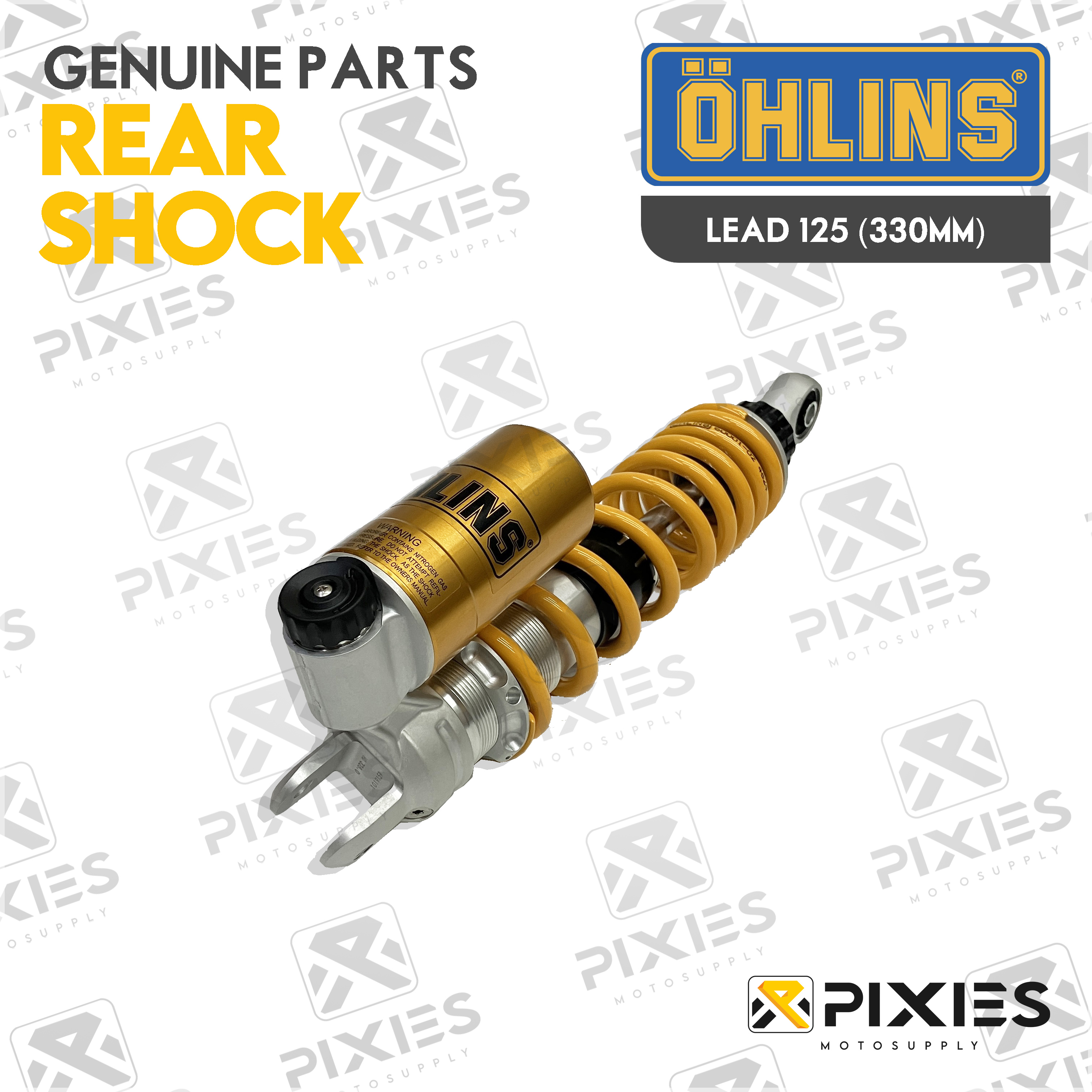 Ohlins Rear Shock 330mm HO328 for Honda Giorno 125 / Yamaha Fazzio 125 ...