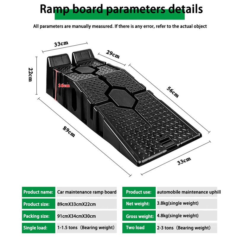 Heavy Duty Car Ramp Long Antiskid Working Ramp Auto Oil Changing Repair ...