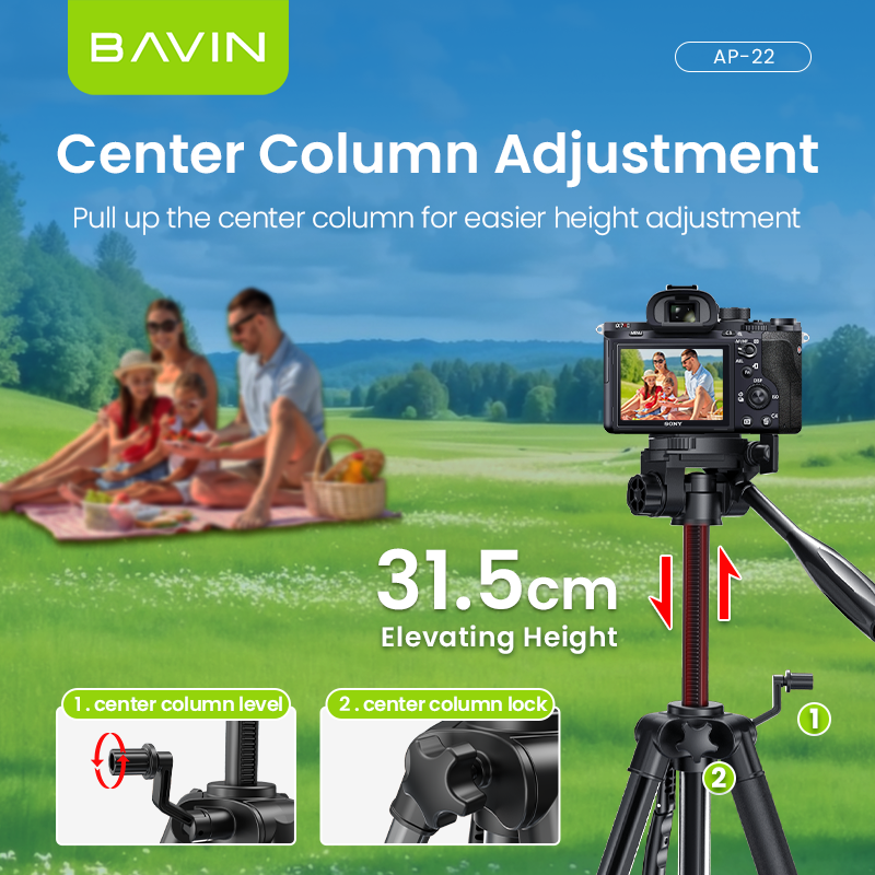 BAVIN P22 Camera Tripod for DSLR Tripod Stand for Mobile Phones ...