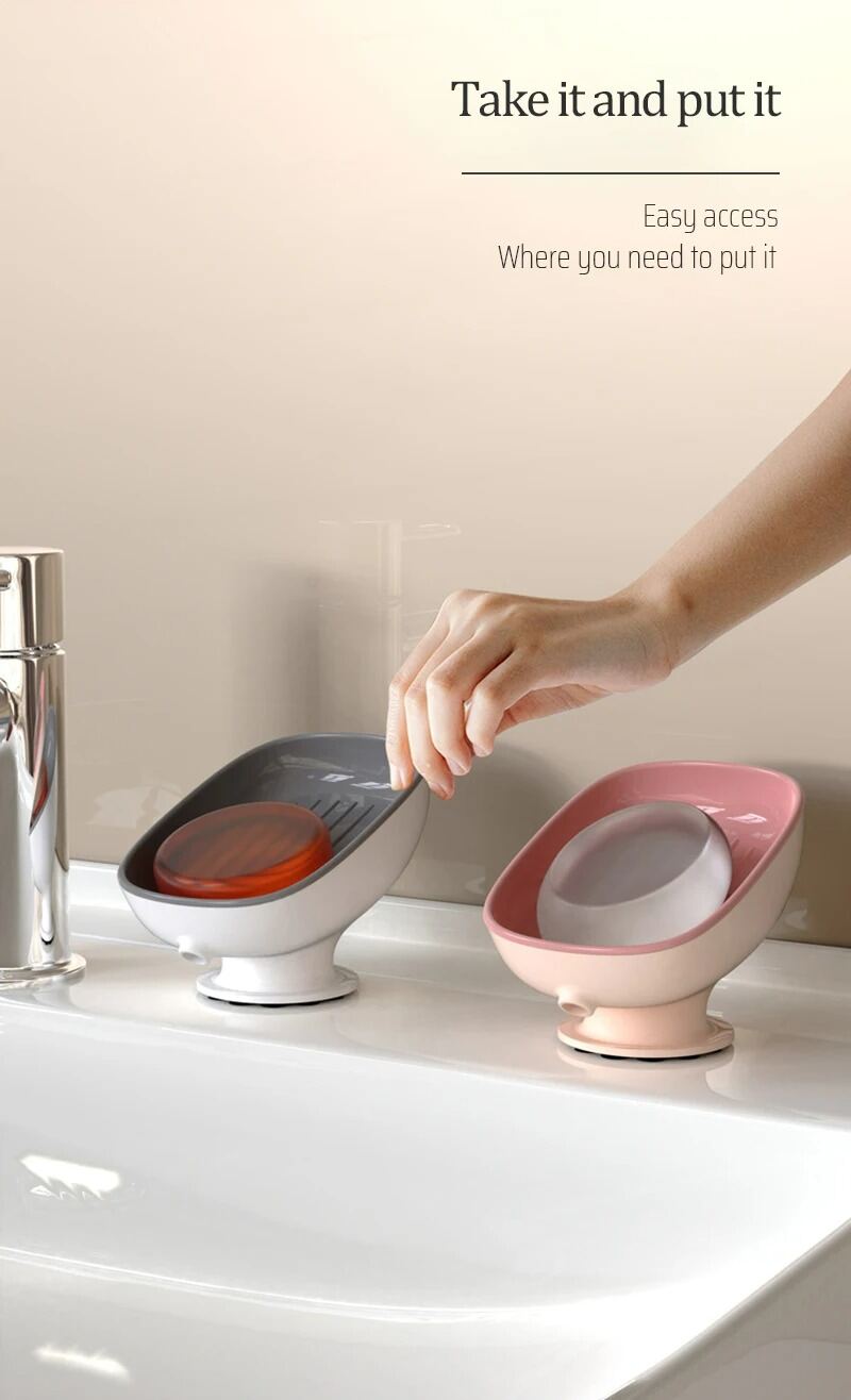 Creative Draining Soap Storage Rack Household Soap Box Suction Disc ...