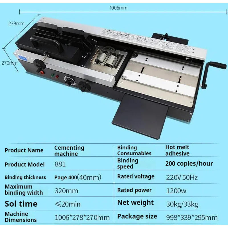 A4 adhesive binding machine, wireless desktop hot melt adhesive granule ...