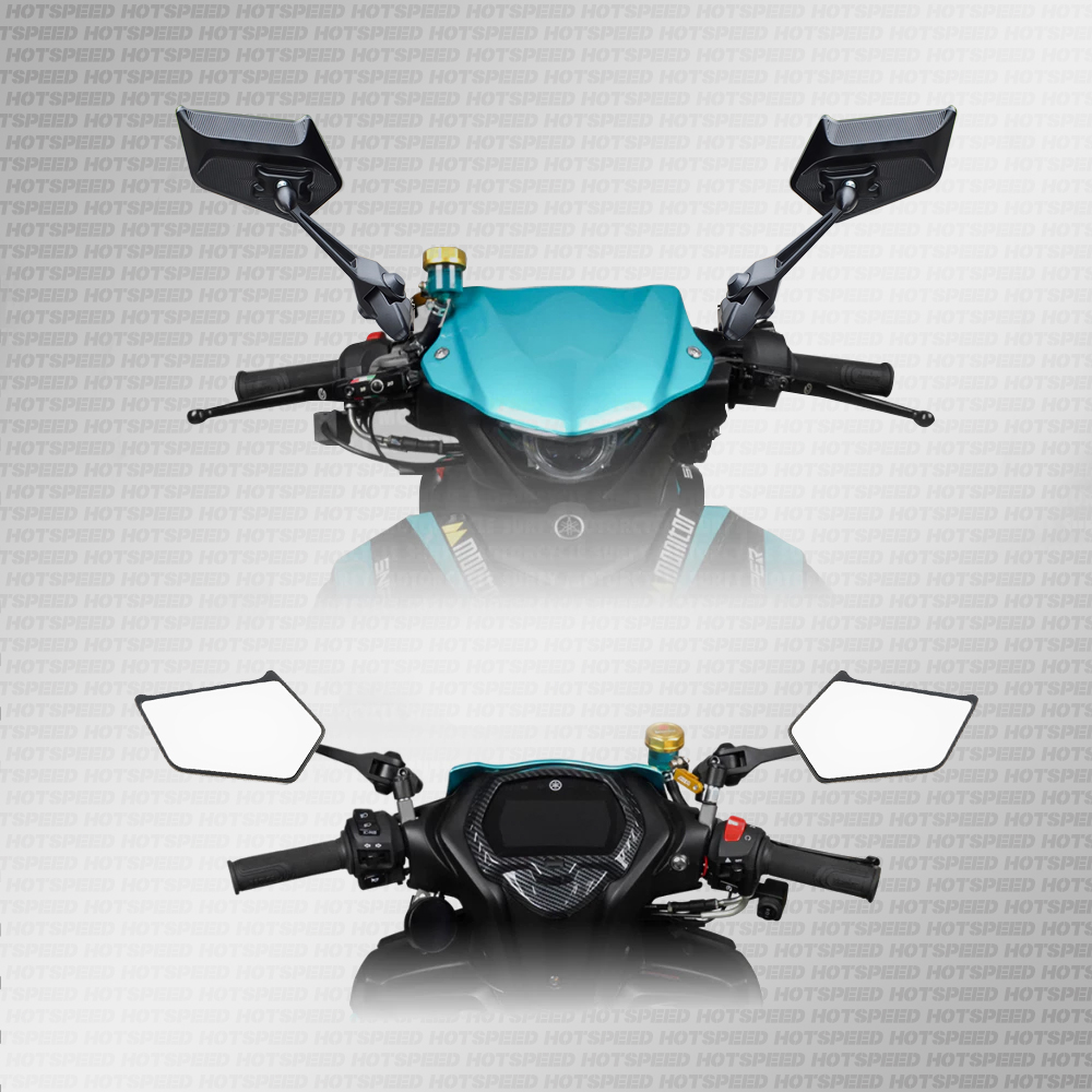 HOTSPEED Street King Side Mirror Heavy Duty 360° Rotation Full Alloy ...