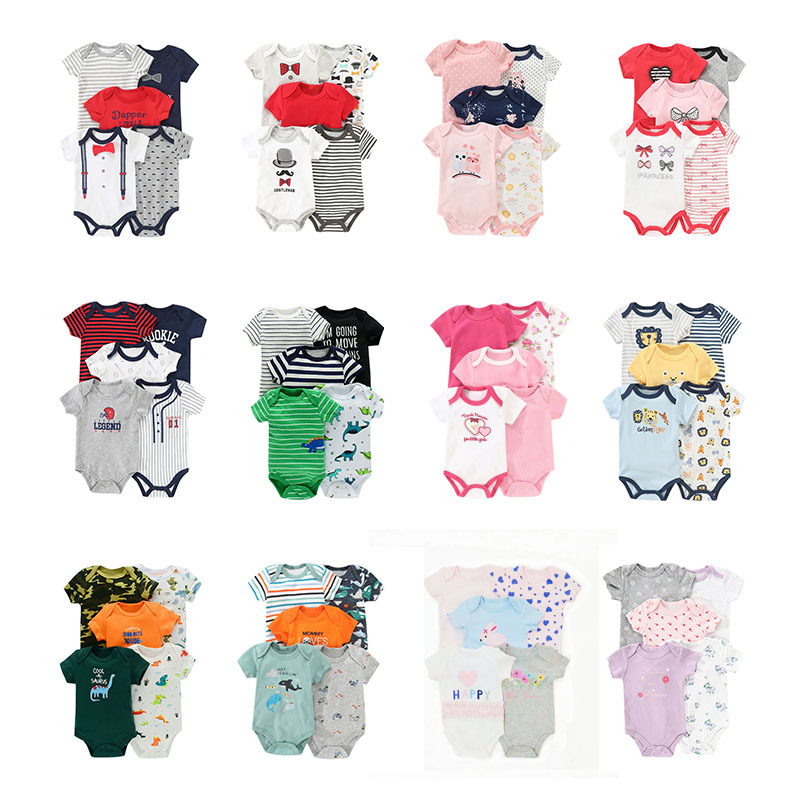 CICI Baby Boy Multi-Print Bodysuit Onesie Cotton Infant Jumper Newborn ...