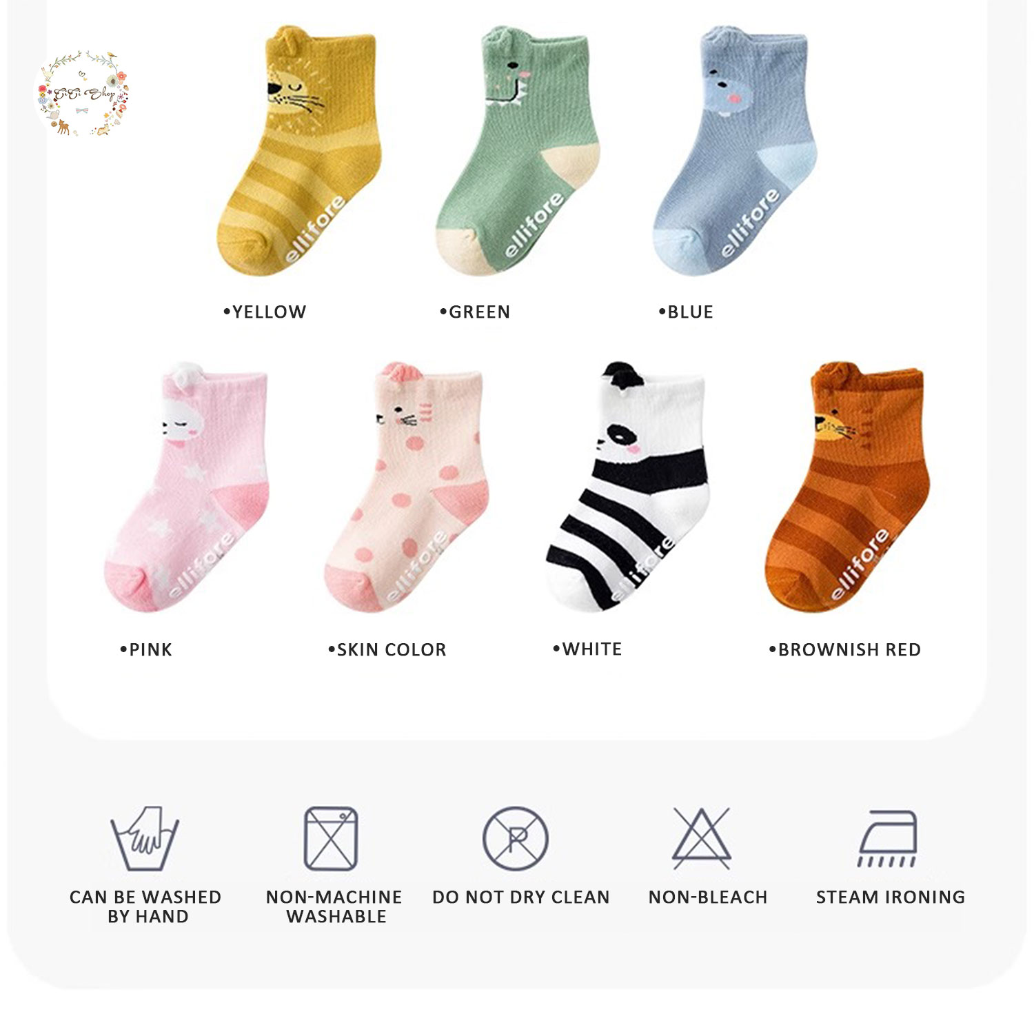 CiCi Korean Baby Floor Socks Non-slip Cute Animal Cartoon Baby Newborn ...