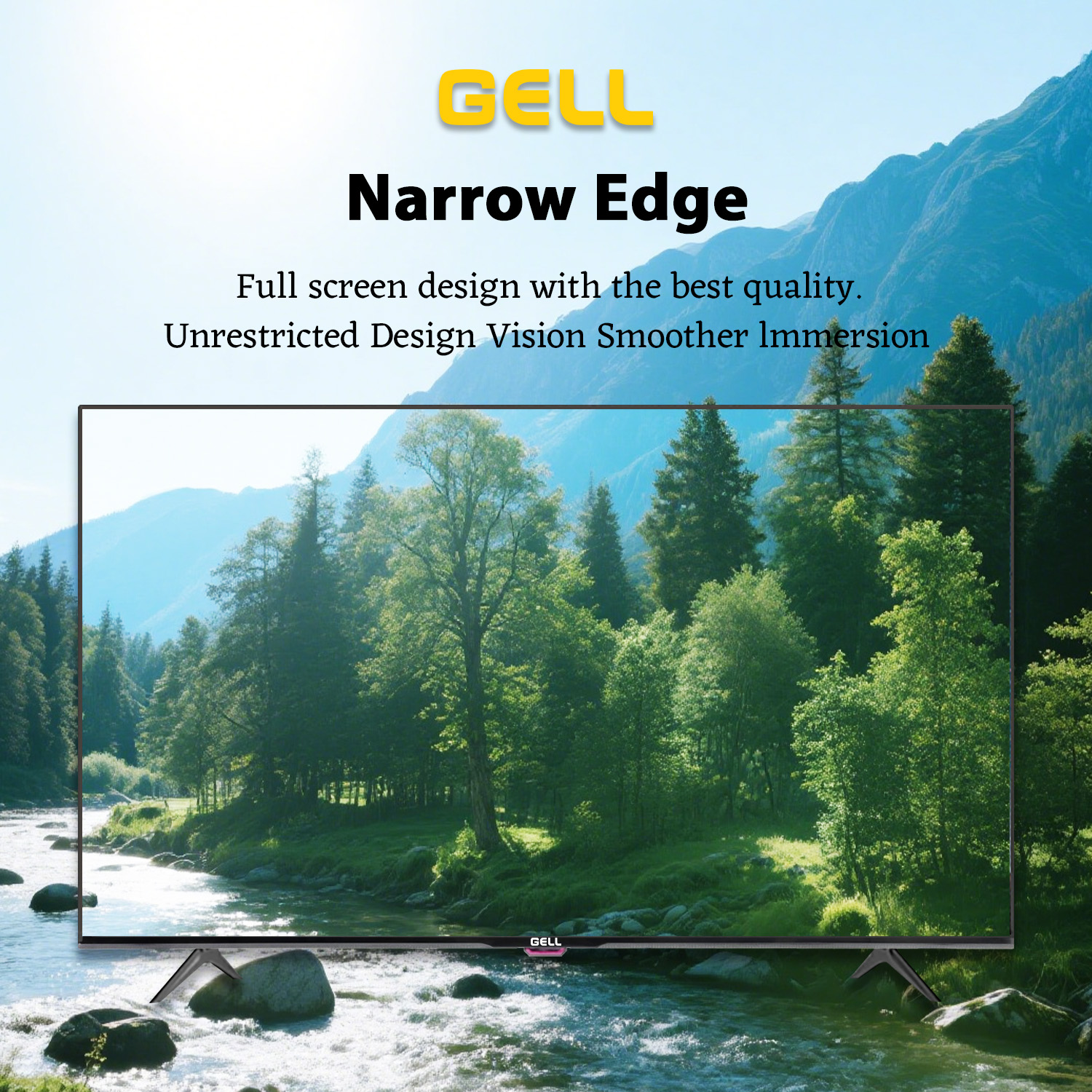 GELL 50 Inch Android Smart TV With Netflix Youtube Screen Mirroring LED ...