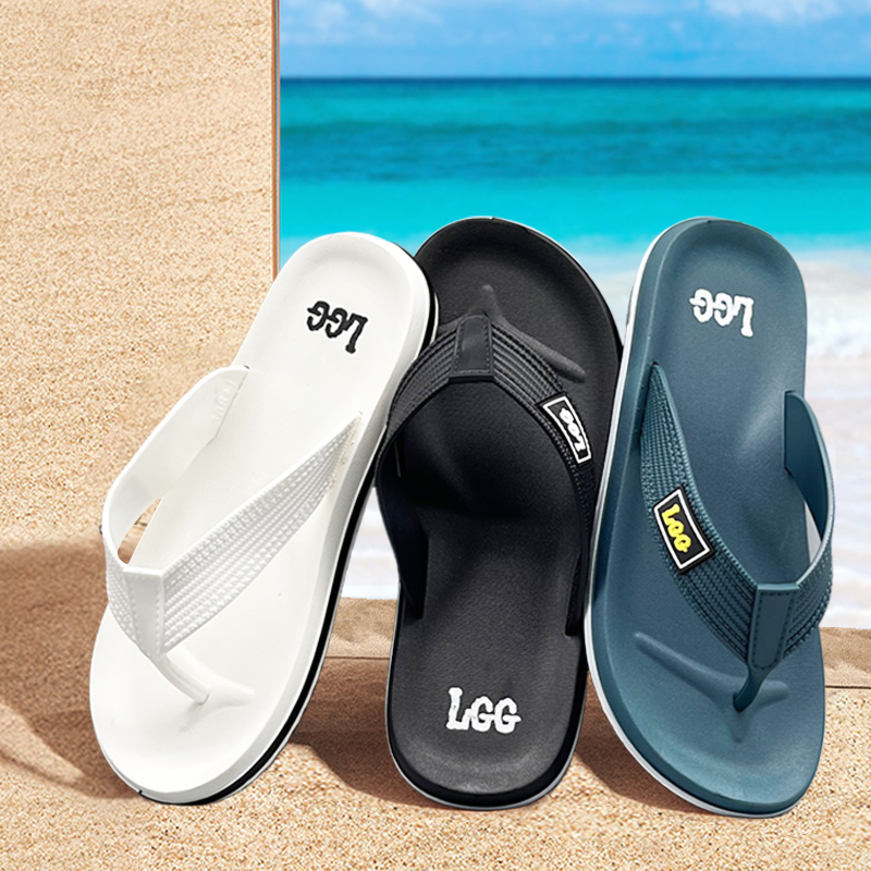 Men slippers pvc flip-flops non-slip outdoor beach unisex slipper ...