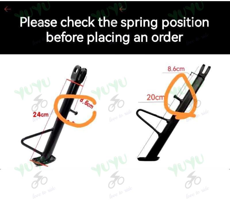 Heavy Duty Motorcycle Non-skid and Classic Side Stand Steel Universal ...