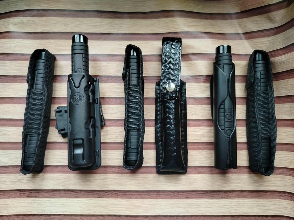 Police baton with holder Rotational, PVC & Leather | Shopee Philippines