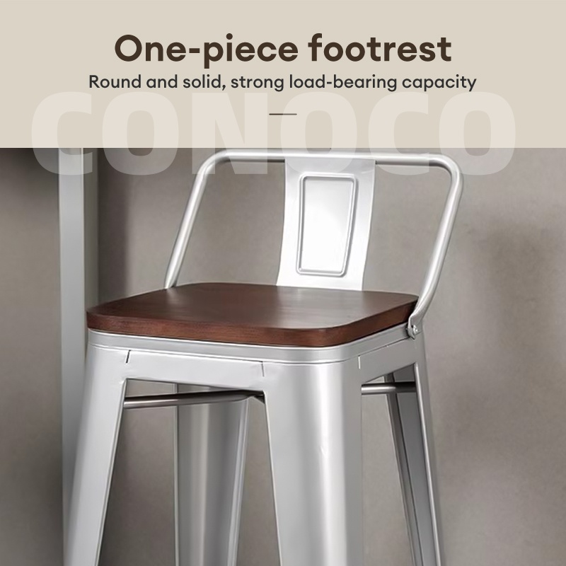 Bar Chair Bar Stool High Chair Metal Chair White/Sliver/Black Modern ...