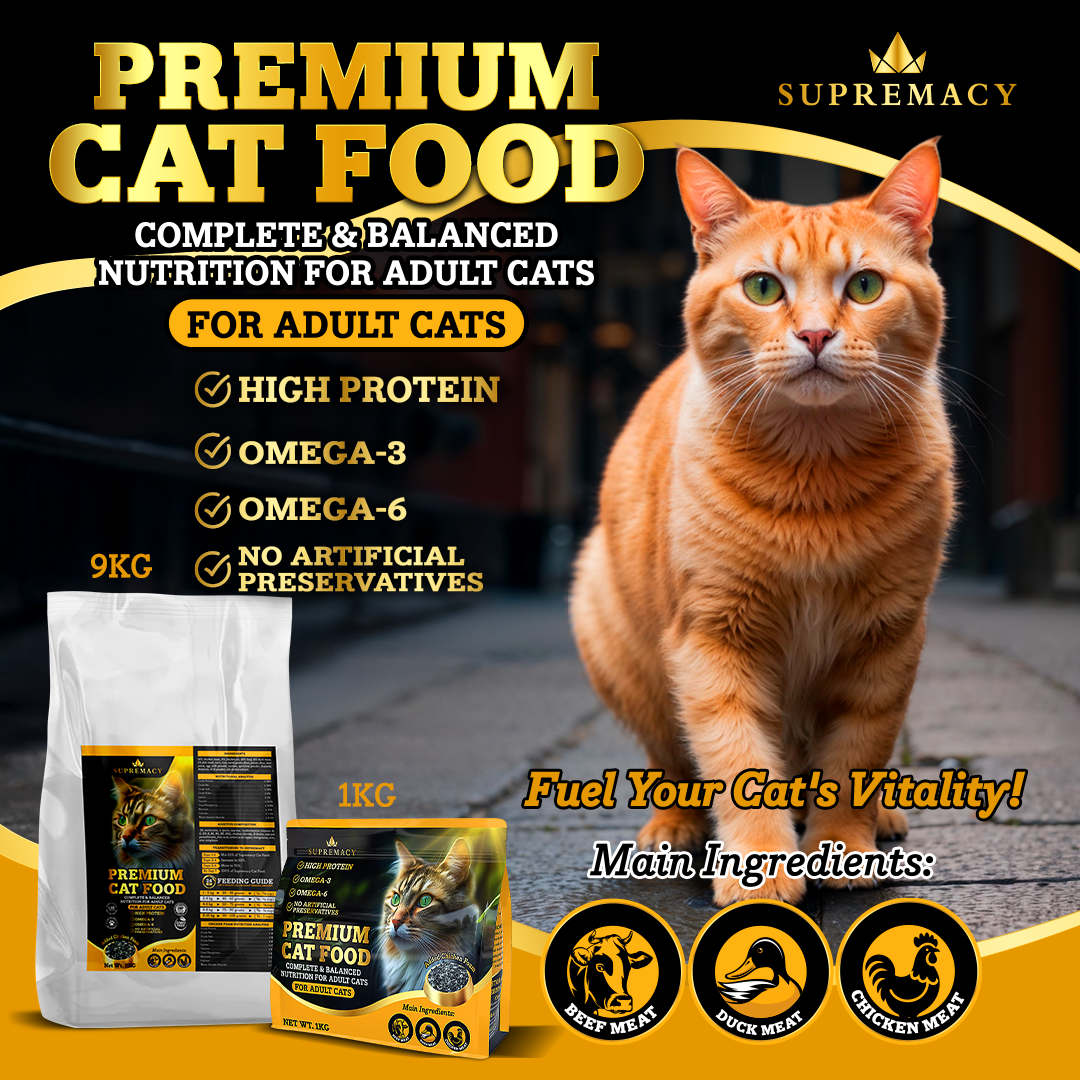 1KG Supremacy Premium Cat Food - Trial Pack - Complete & Balanced Nutrition for 3 Months old and ...