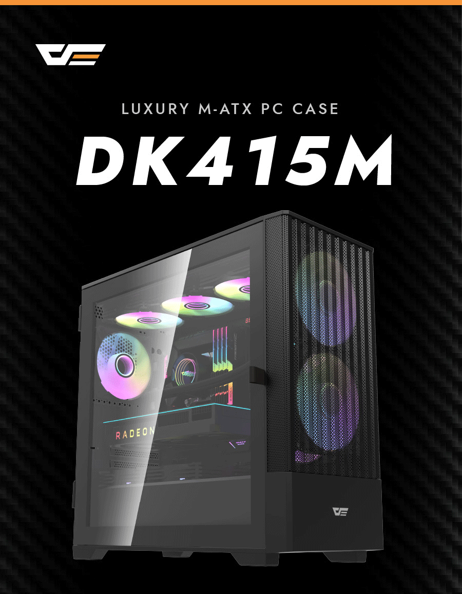 DarkFlash DK415M M-ATX PC Case w/ 2PCS 14CM ARGB Fans | Shopee Philippines