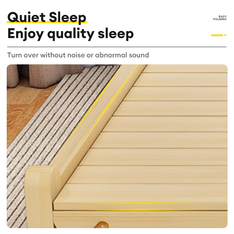 Folding bed solid wood 60/90cm office lunch break bed simple home 1.2m ...