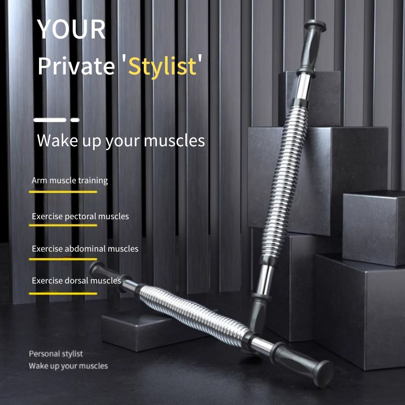 Spring Bar Resistance Bar Bend Bar Chest Arm Strength Training Fitness ...