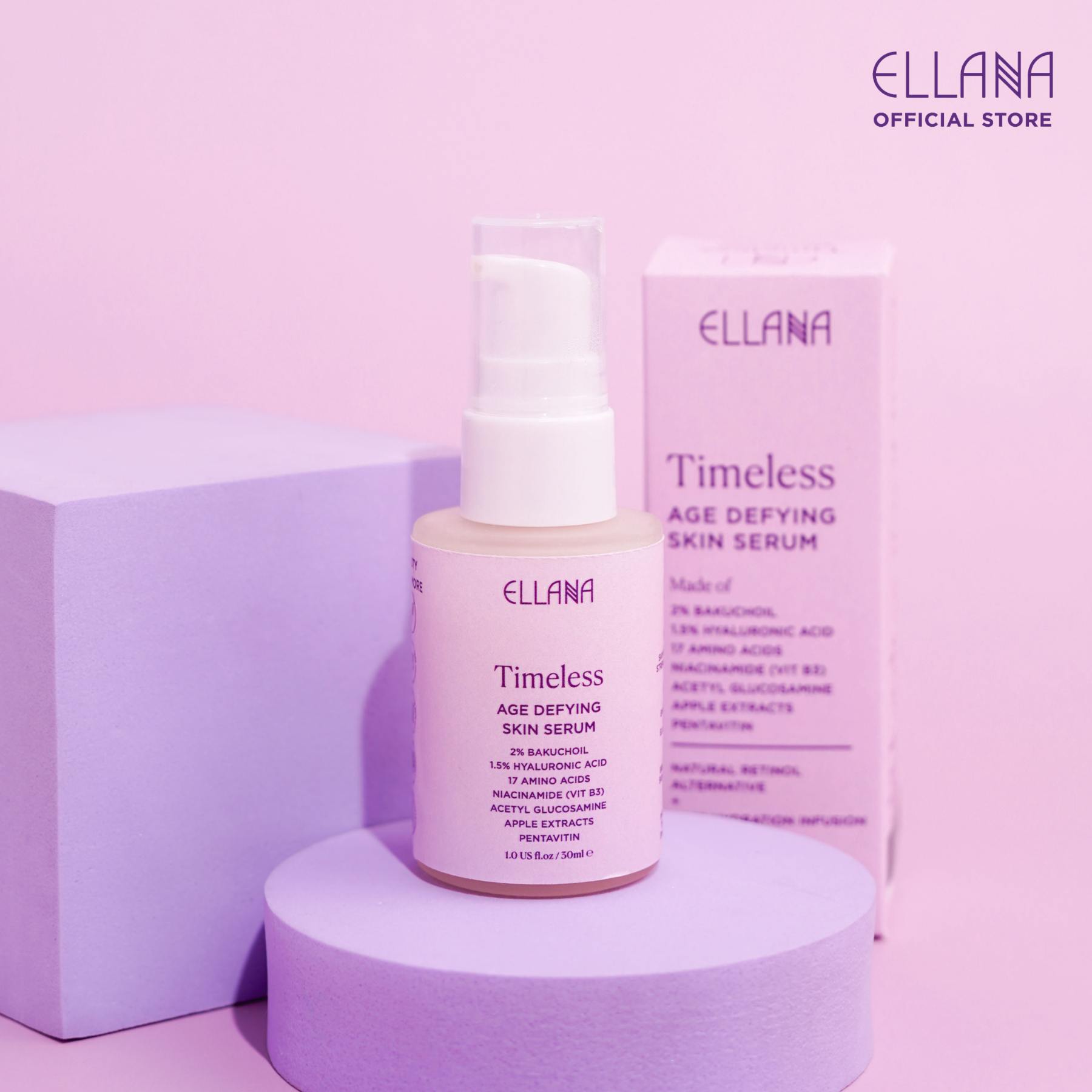 Ellana Timeless 2% Bakuchiol Age Defying Skin Serum with Niacinamide ...