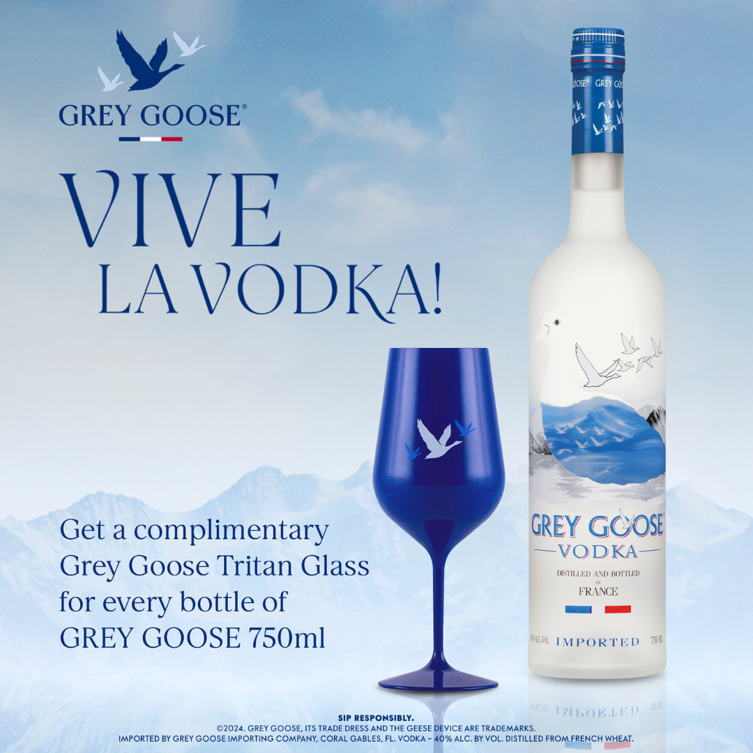 GREY GOOSE Vodka, 750ml / 75cl, 40% ABV with Free Grey Goose Blue ...