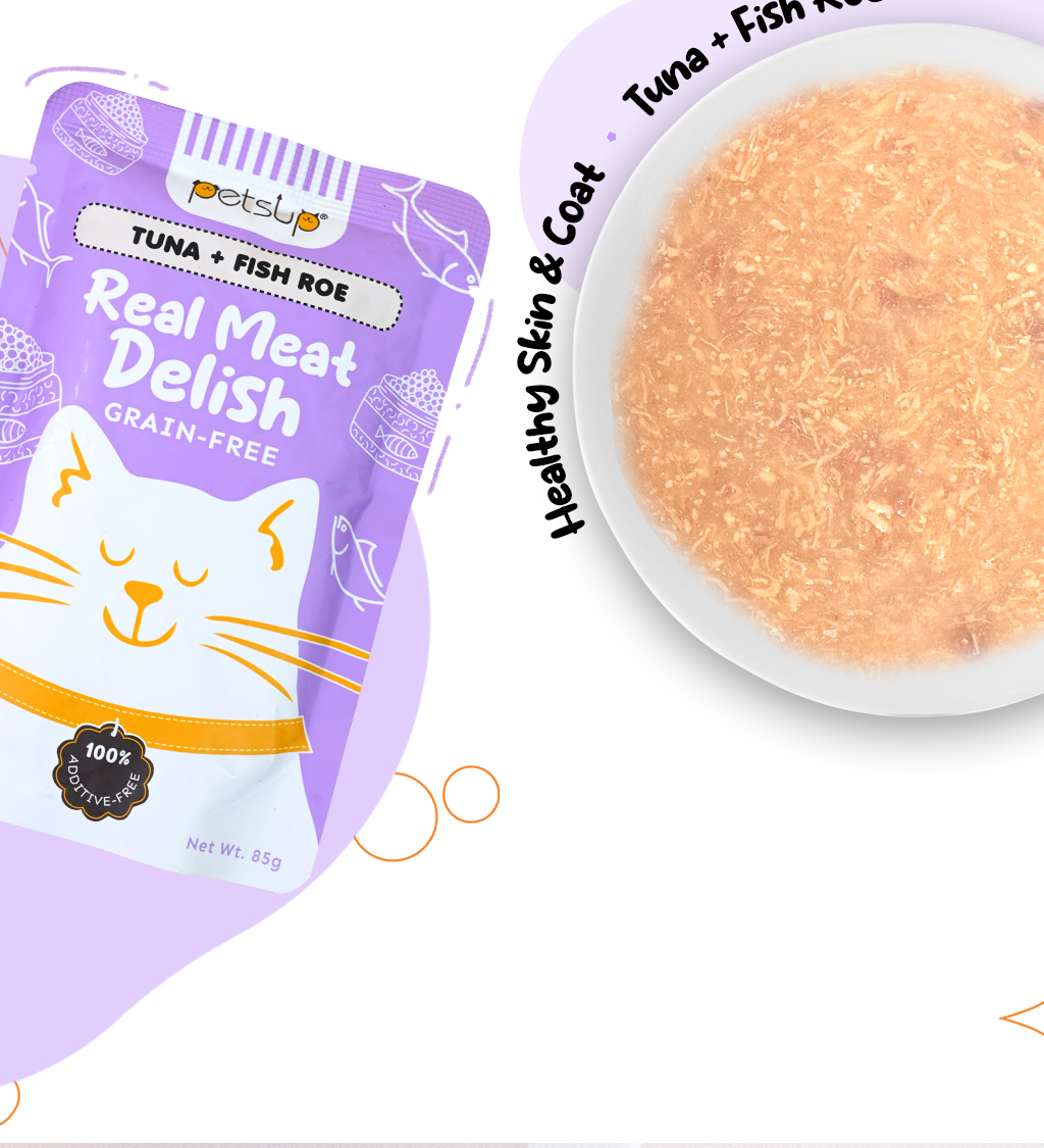 Petsup Cat Wet Food Real Meat Delish 85g - Chicken Salmon Tuna Carrot ...