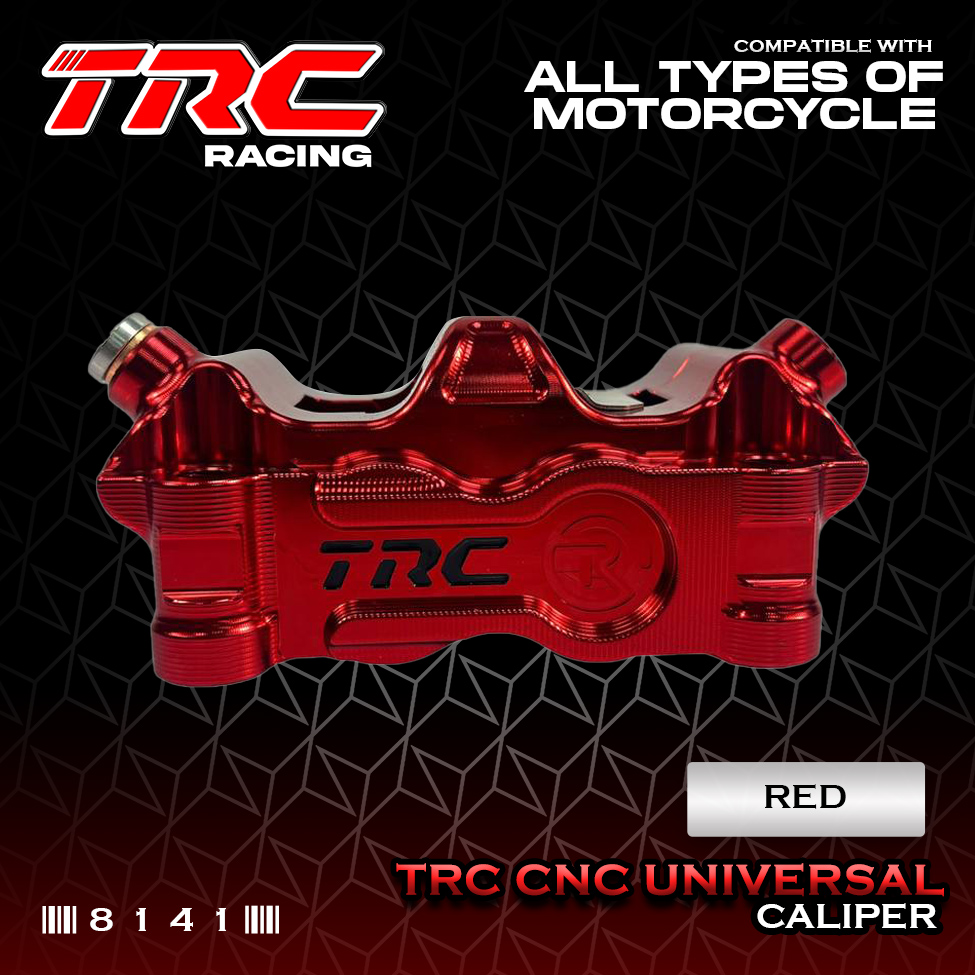 TRC Racing Universal CNC Brake Caliper 4 POT Ceramic Pistons w ...
