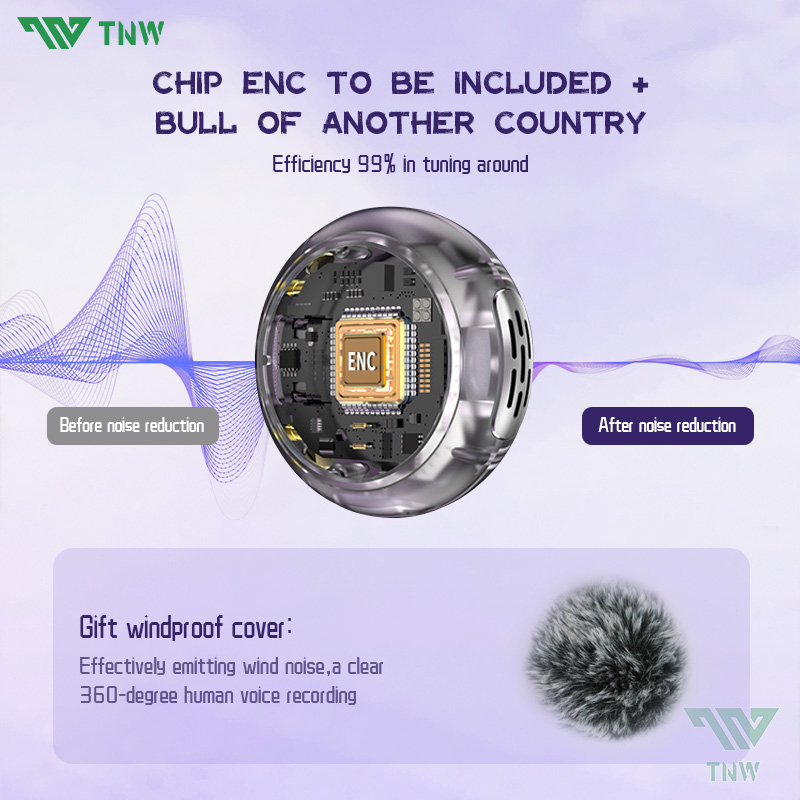 TNW A37 Dual Wireless Lavalier Microphone Noise Reduction Magnetic Mini ...