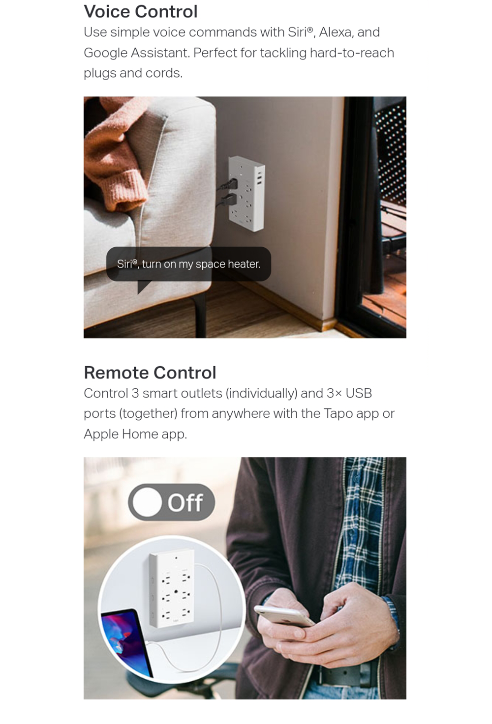 Tapo P306 Smart Wi-Fi 9-In-1 Fast Charging Outlet Extender Smart Home ...