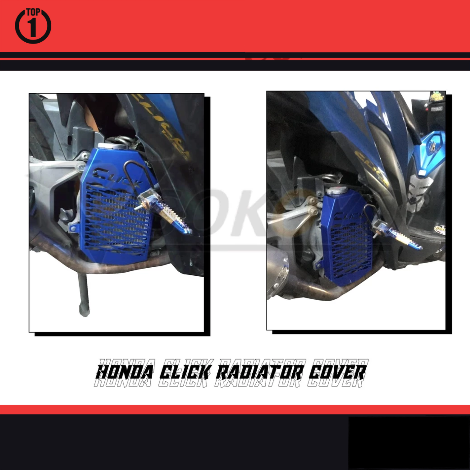Honda Click v1 v2 125 150 Radiator Cover Alloy Rad Cover | Shopee ...