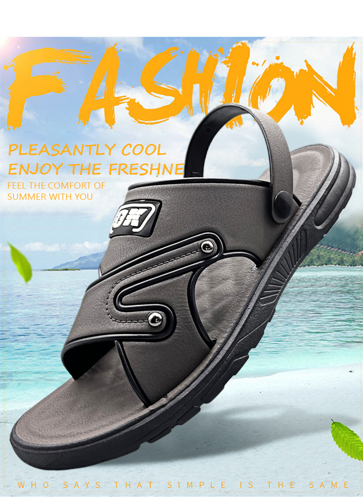 Sandals men 2024 new thick soled beach summer wear non-slip wear ...