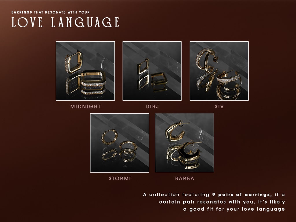 Burvon Love Language Collection Earrings (Daily Hoop & Chunky Jewelry ...