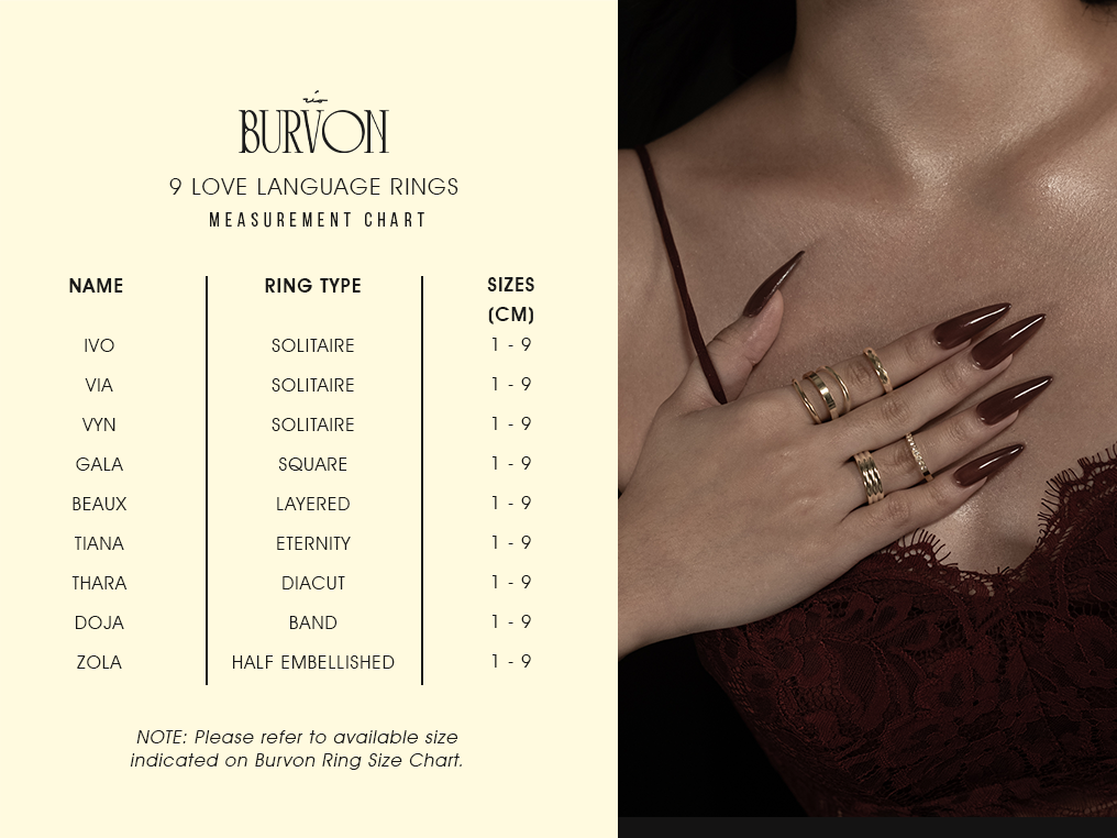 Burvon Love Language Collection Rings (Matching & Minimalist Jewelry ...