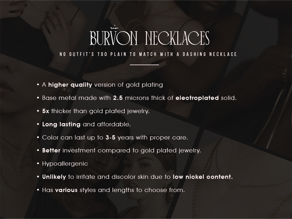 Burvon The Classic Collection Necklaces (Plain Chain Jewelry) | Shopee ...