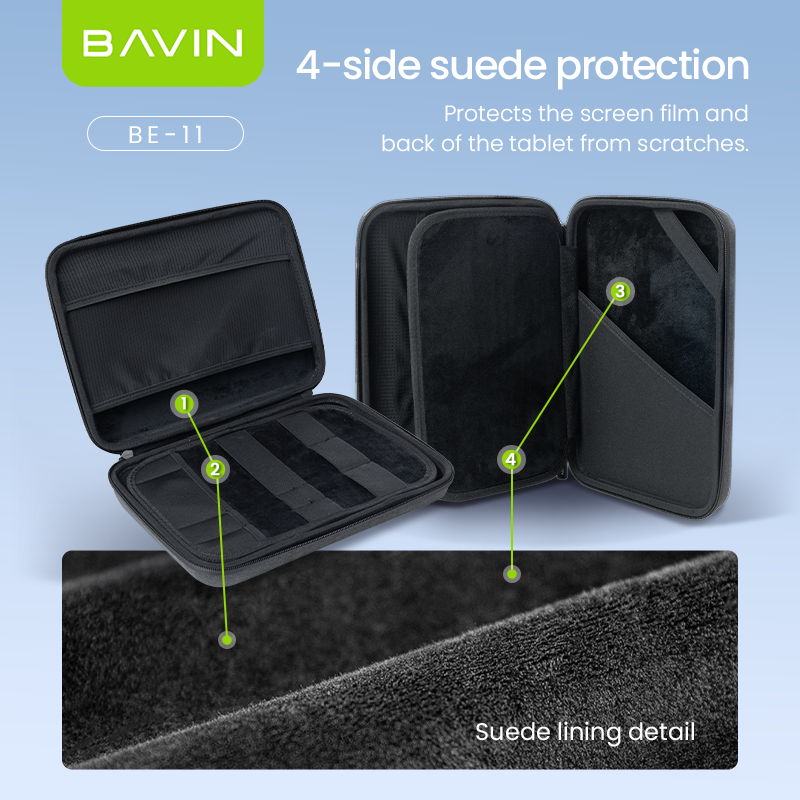 BAVIN BE11 Tablet Sleeve Travel Storage EVA Hard Shell Drop & Scratch ...