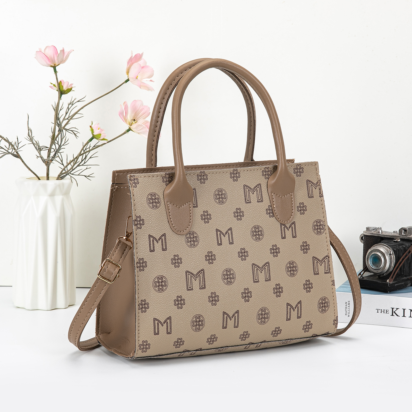 Mumu 4002 Retro Leather Women Sling Bag Square 2 Way Medium Shoulder Bags For Woman Students ...