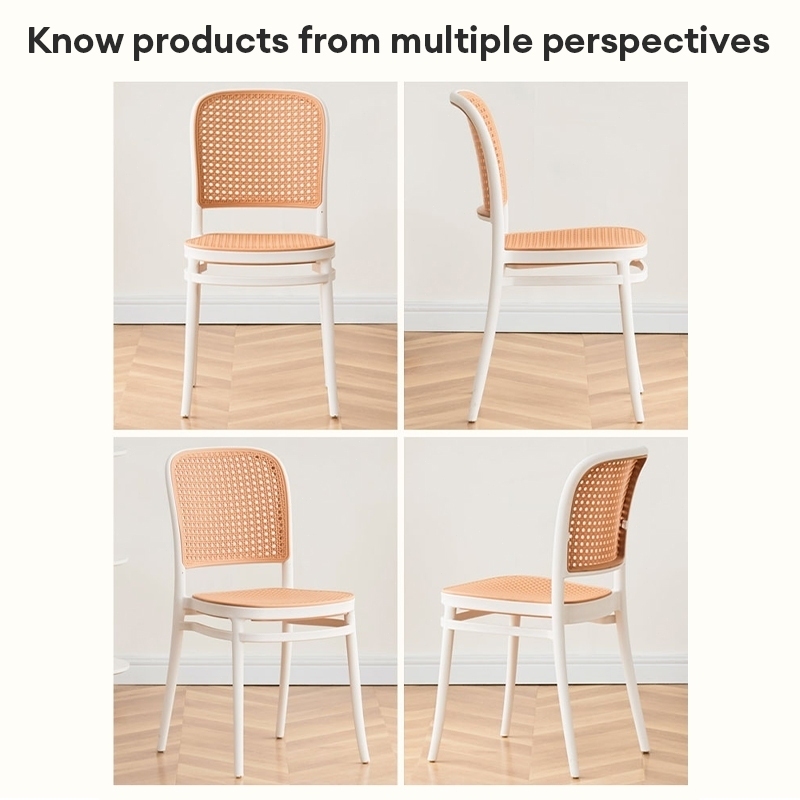 Rattan Solihiya Chair with Armrests Dining Chair Outdoor Leisure Chair ...