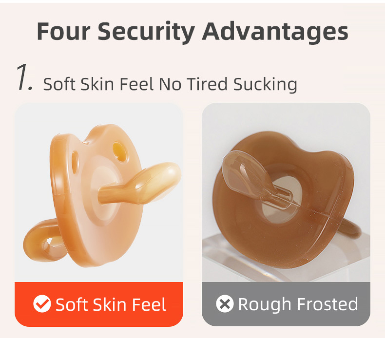 Baby Pacifier with Case & Clip Day & Night Use Anti-Red Face Ergonomic ...