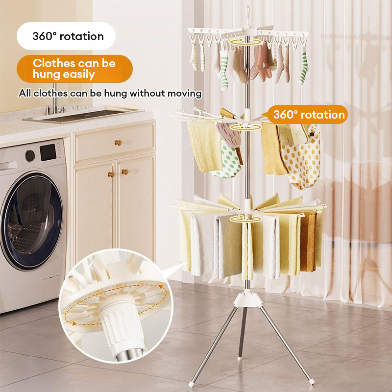 Foldable Clothes Rack Children Drying Rack Bedroom Clothes Hanger ...