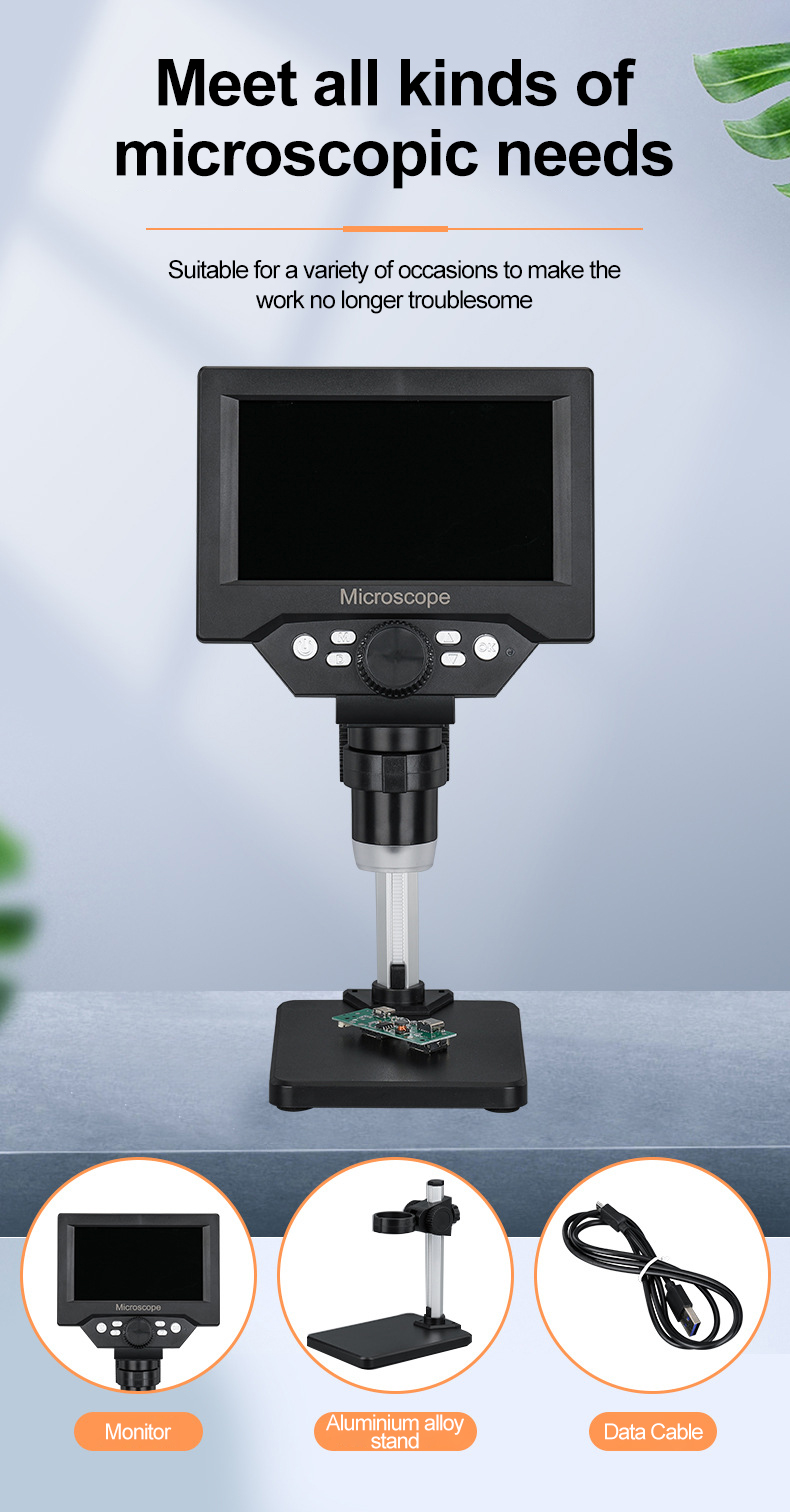 10million High definition display screen electron microscope，Support ...
