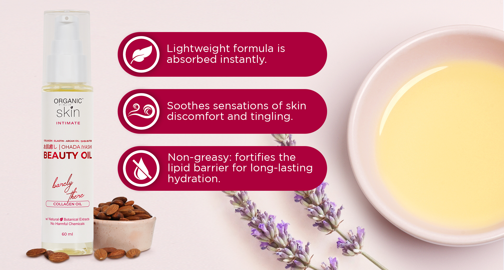 Organic Skin Japan Topical Collagen Peptide 60ml for Stretch Marks ...