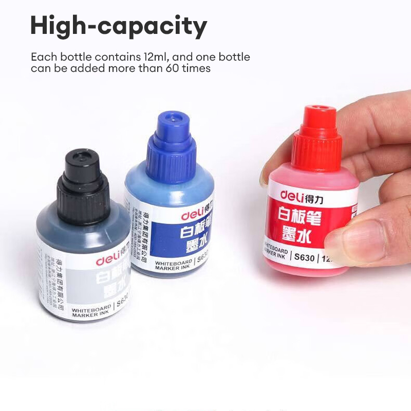 Deli 1PC Whiteboard Pen Ink Black 12ml S630 | Shopee Philippines