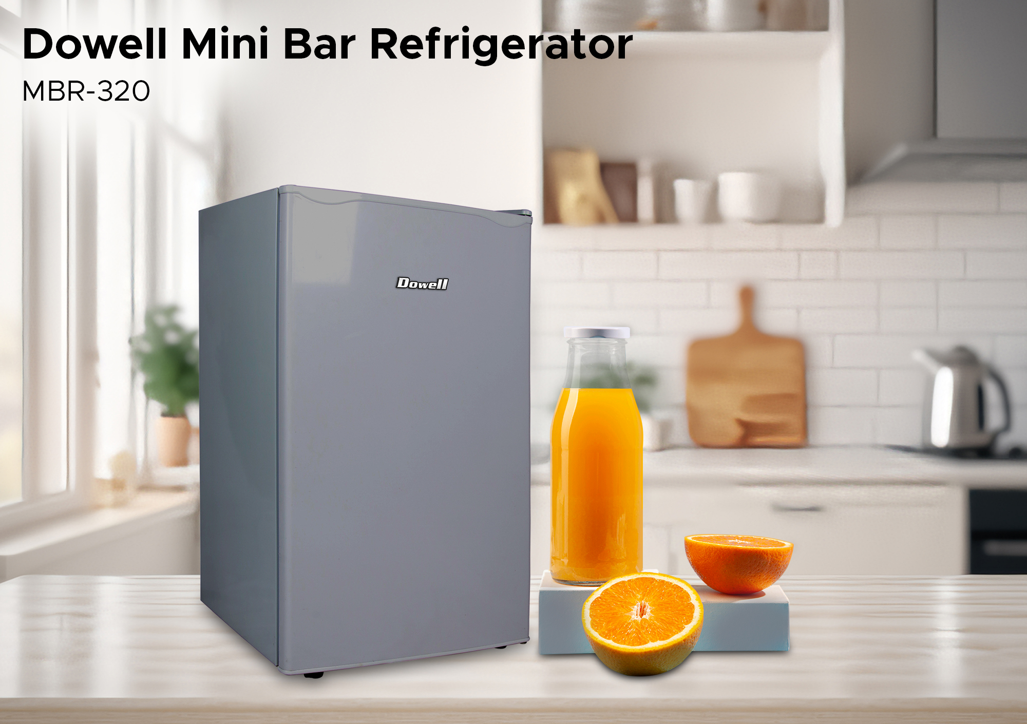 Dowell Mini Bar Refrigerator Reversible Door 3.2 Cu.ft. Capacity MBR ...