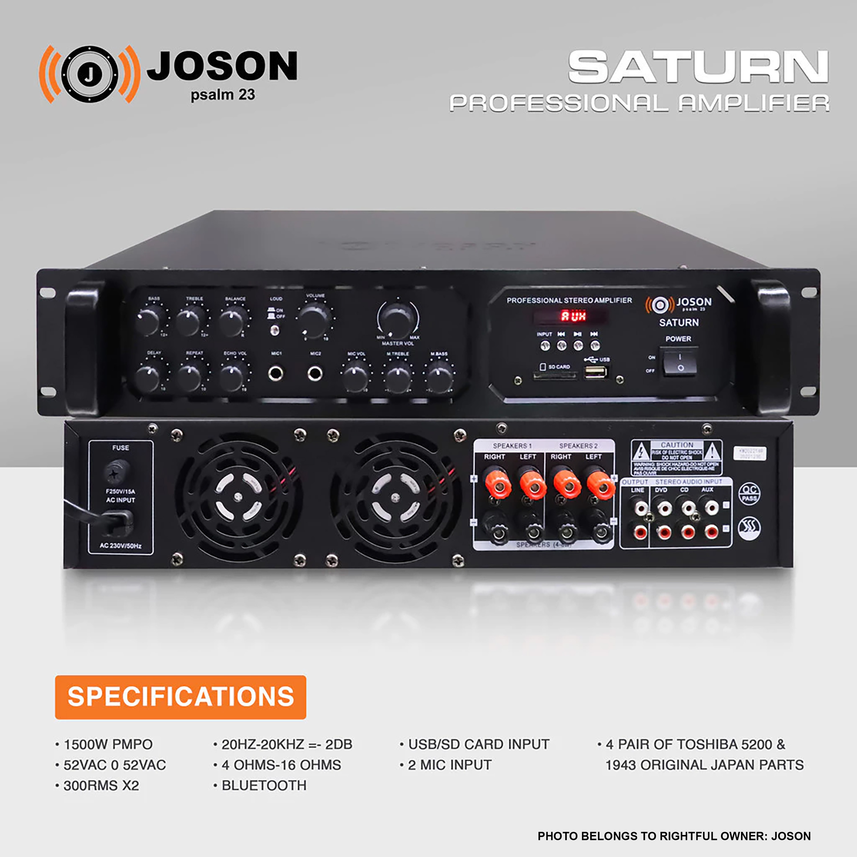 Joson by Winland SATURN Integrated Professional Amplifier w ...